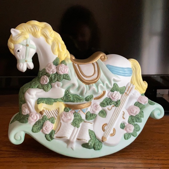 Other | Painted Ceramic Rocking Horse | Poshmark